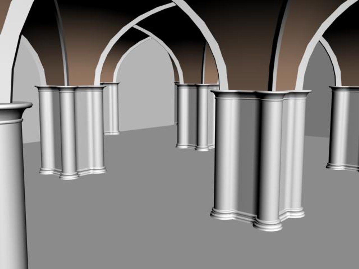 3d Romanesque Vaults Bryce Model