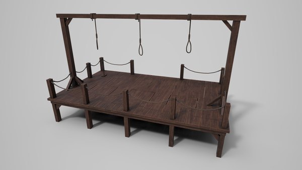 Medieval Triple Gallows model - TurboSquid 1758513