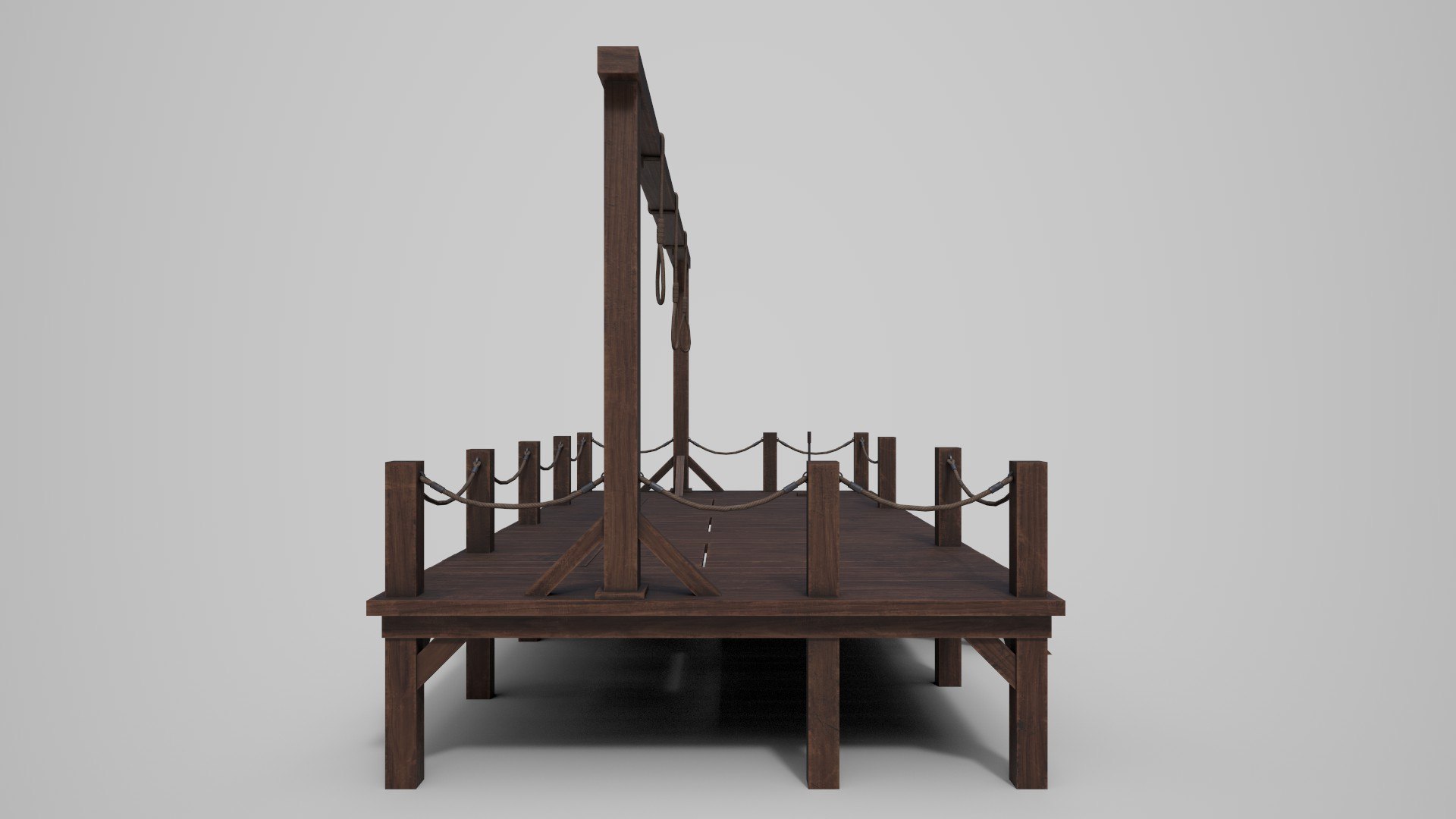 Medieval Triple Gallows Model - TurboSquid 1758513