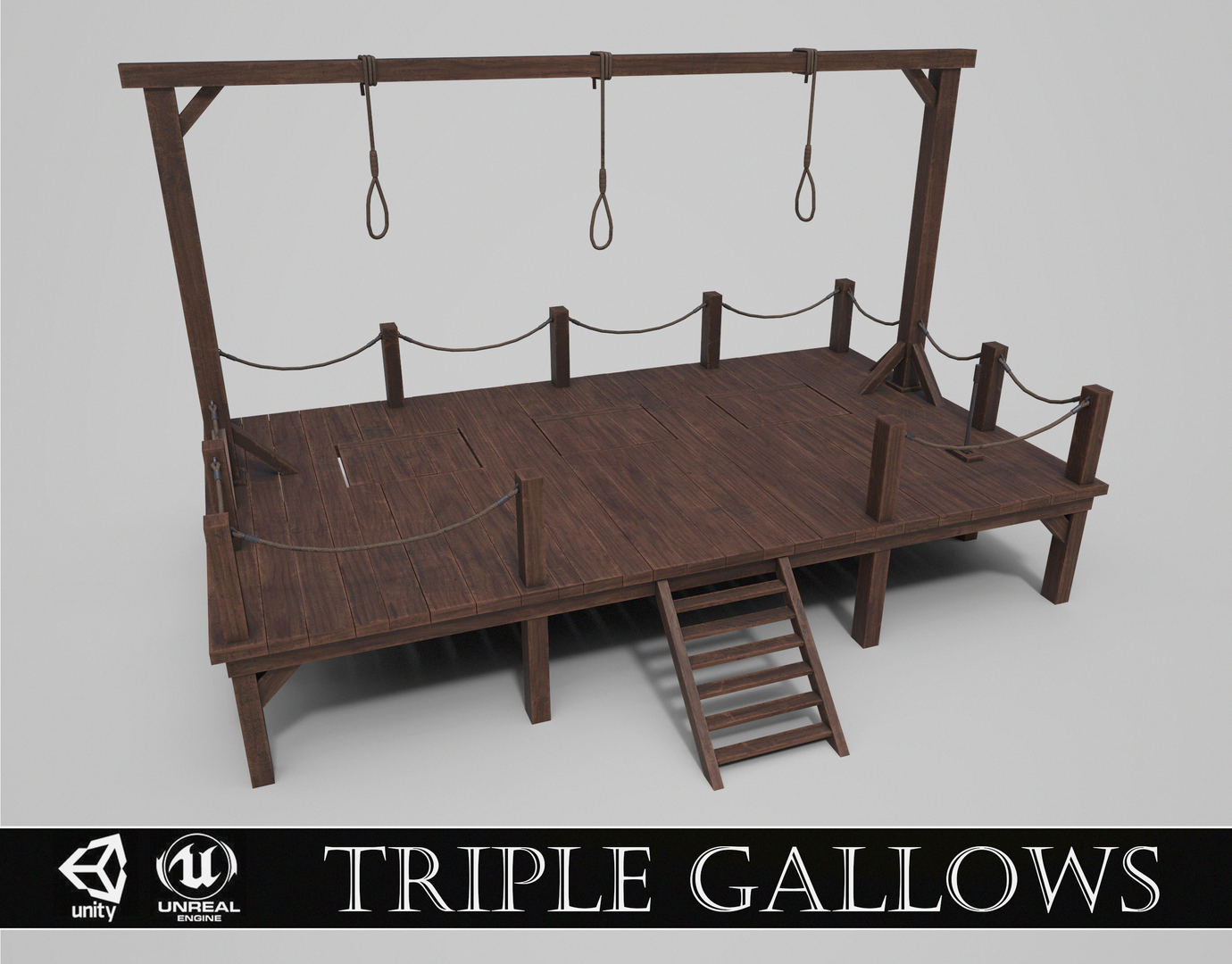 modèle 3D de Triple Potence Médiévale - TurboSquid 1758513