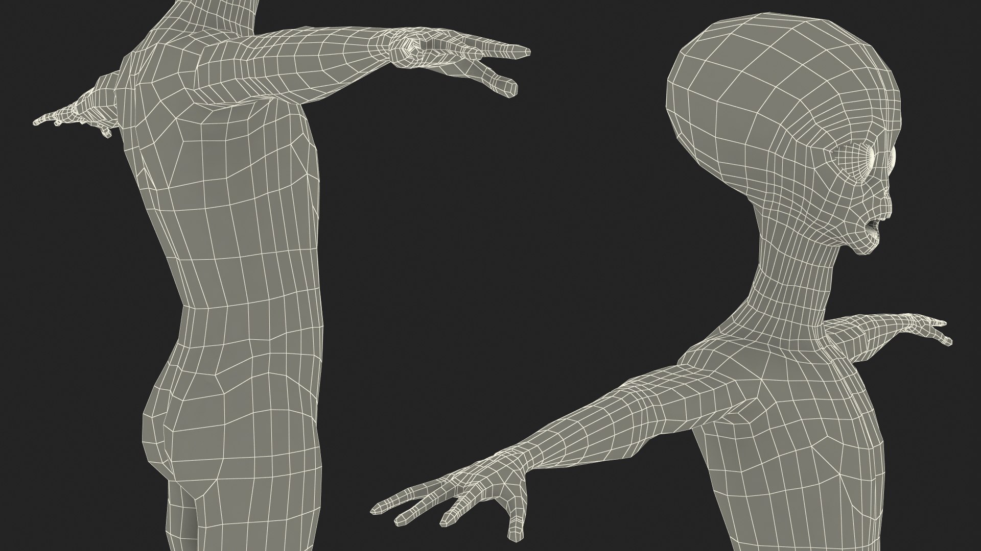 3D alien rigged character model - TurboSquid 1602259