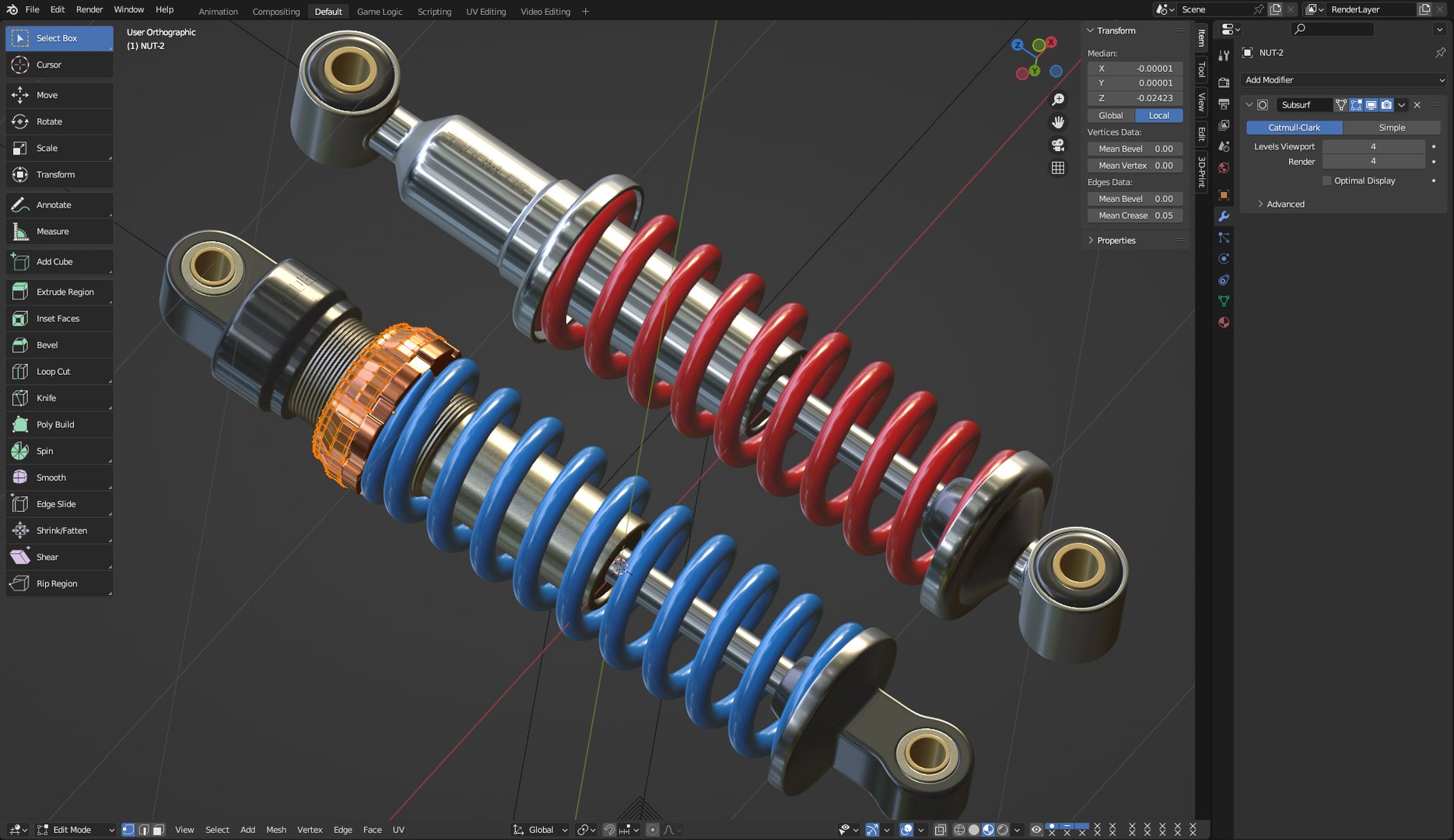 3D Animated Shock Absorber Model - TurboSquid 2324421