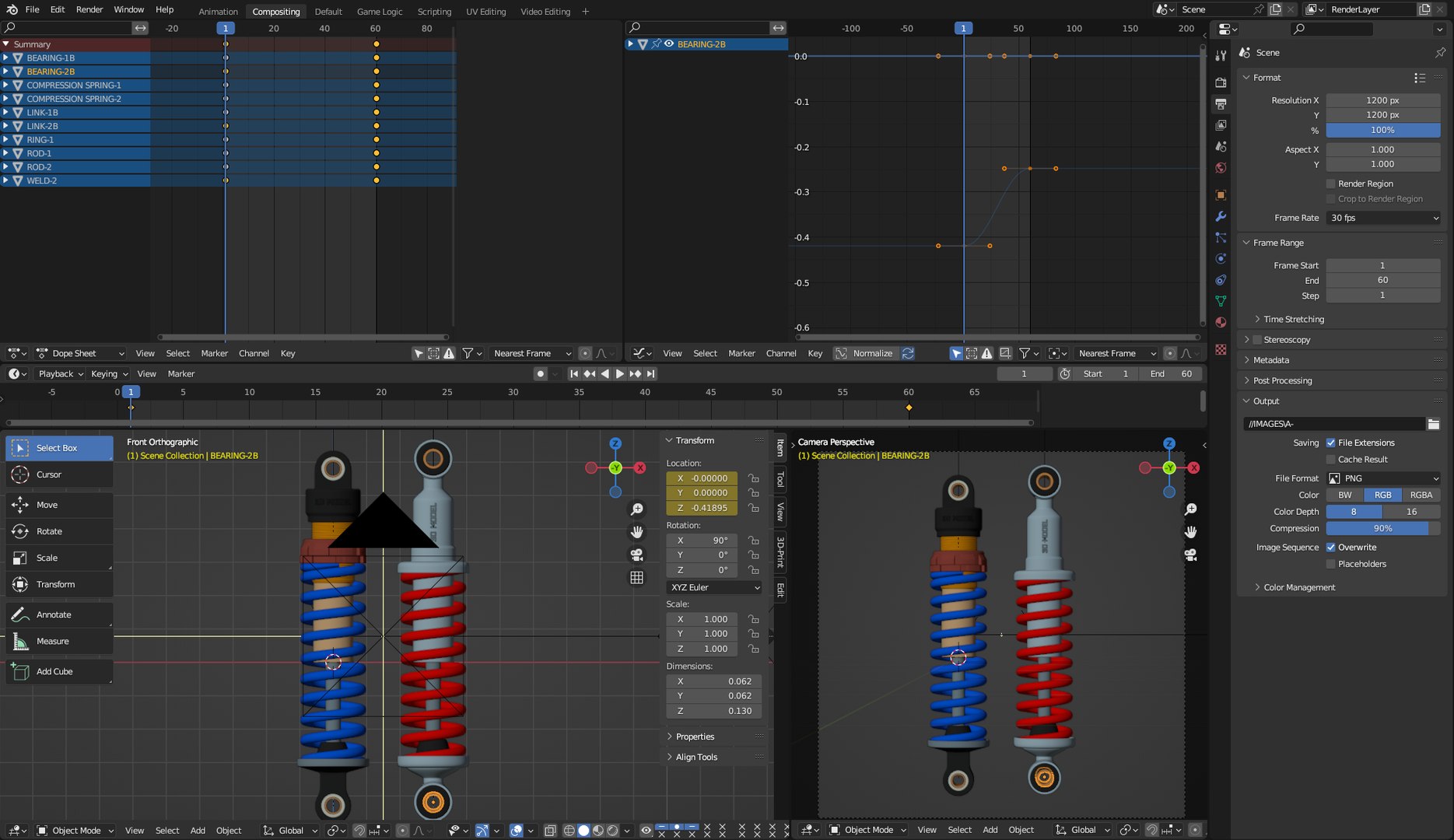 3D Animated Shock Absorber Model - TurboSquid 2324421