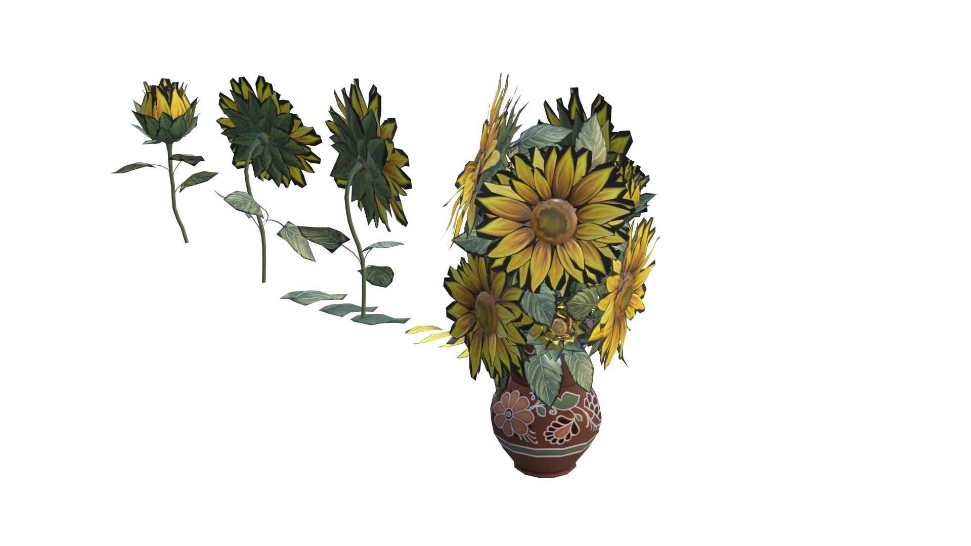 Sunflower Bouquet 3D Model 3D Model - TurboSquid 2305173