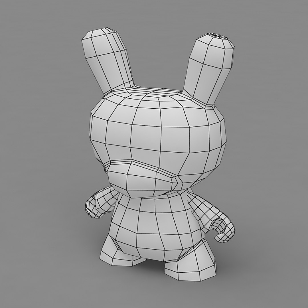 3d vinyl rabbit toys model