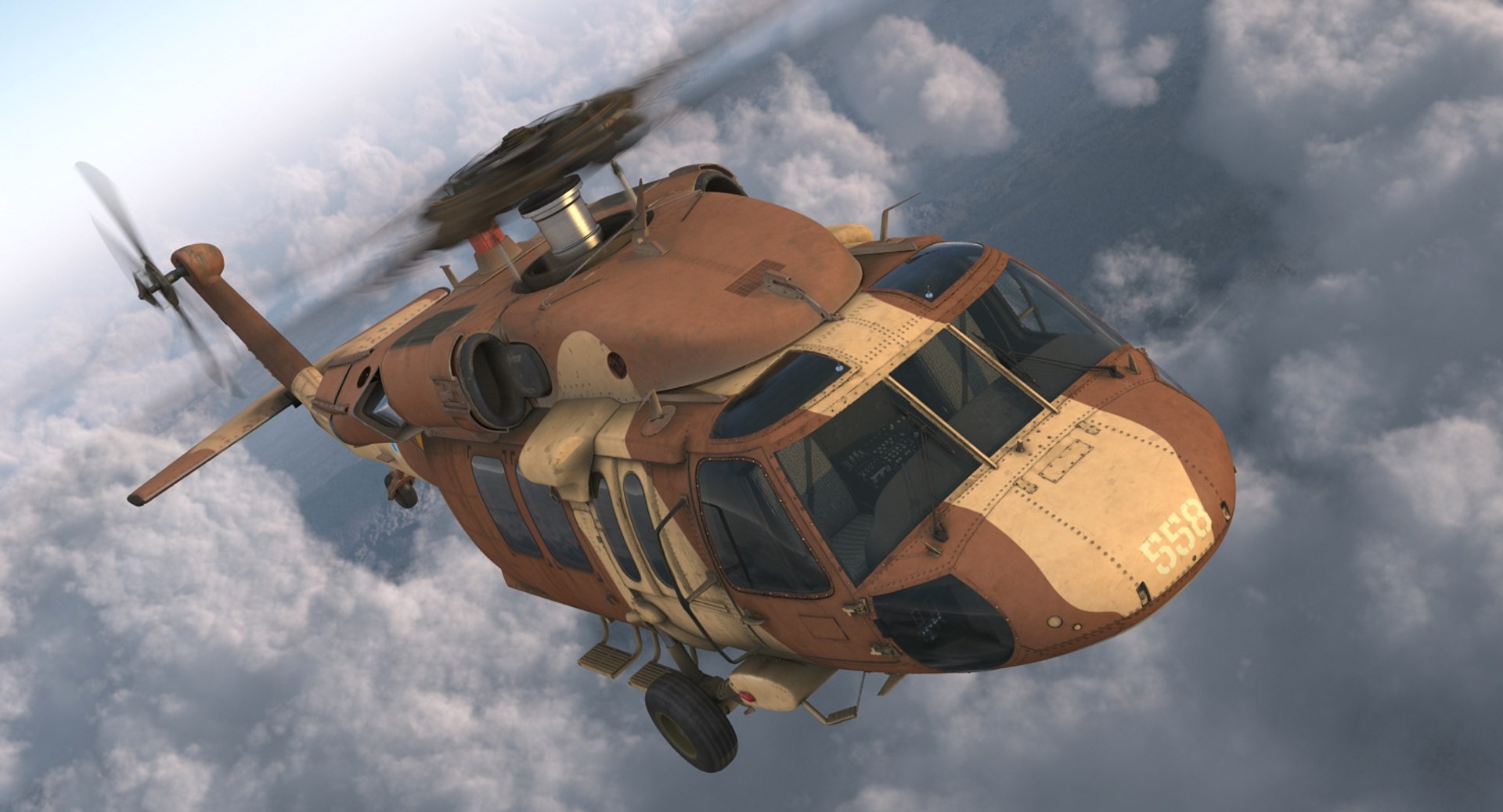 Sikorsky military rigged helicopters 3D model - TurboSquid 1495599