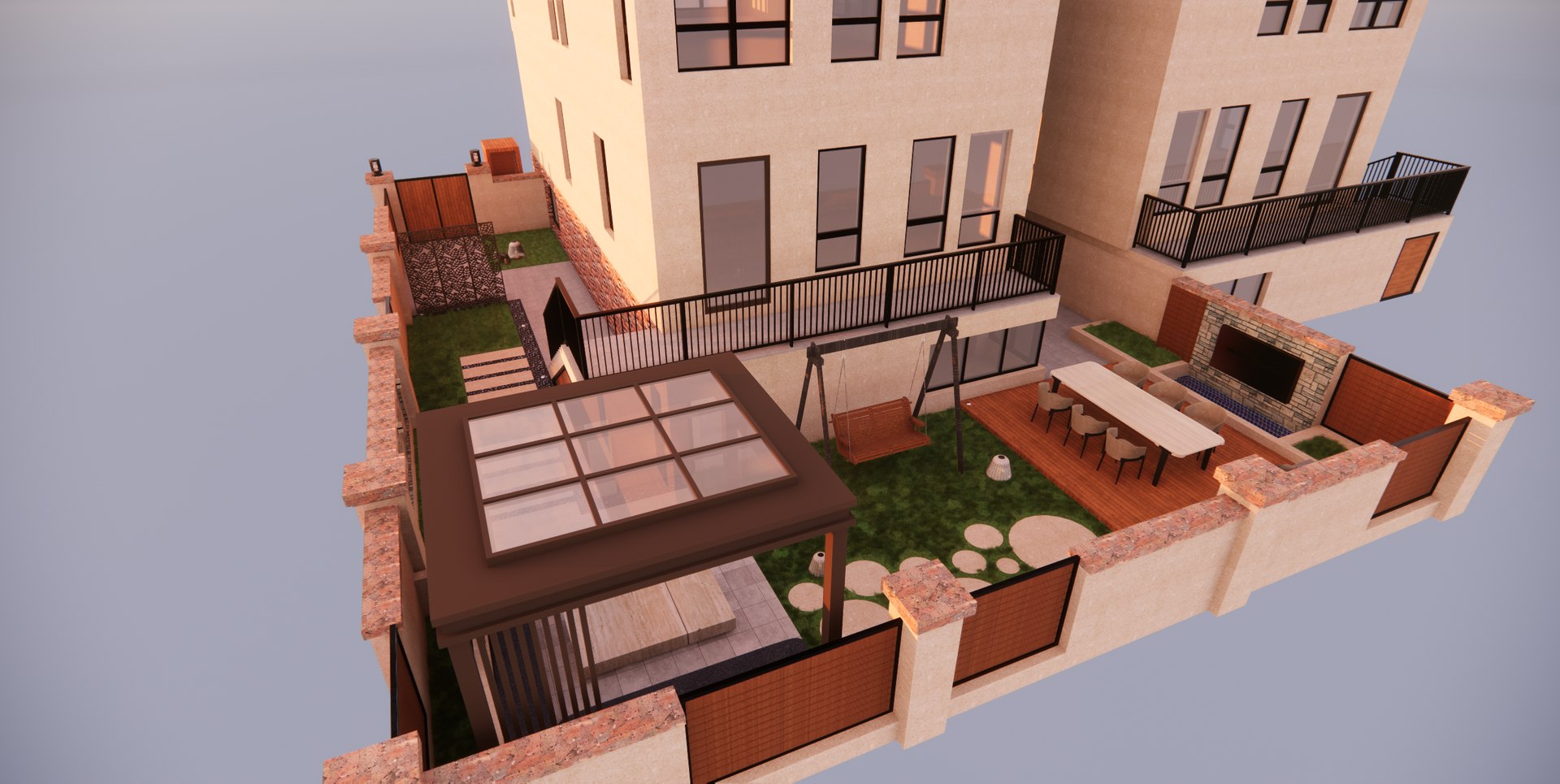 3D Patio Backyard And Garden-A5 - TurboSquid 2039086