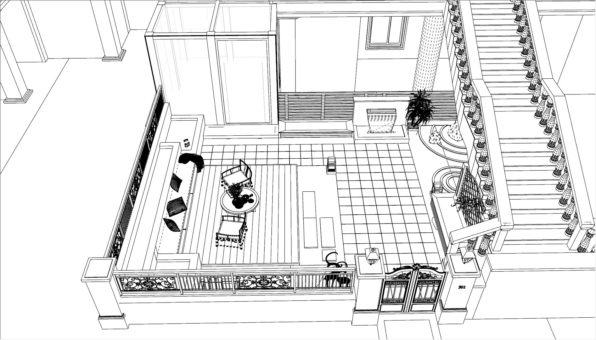 3D Patio Backyard And Garden-A5 - TurboSquid 2039086