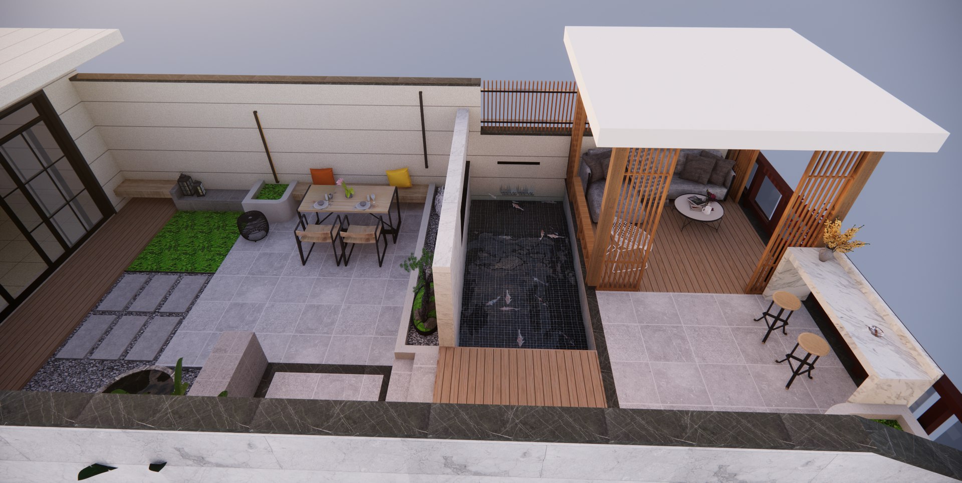 3D Patio Backyard And Garden-A5 - TurboSquid 2039086