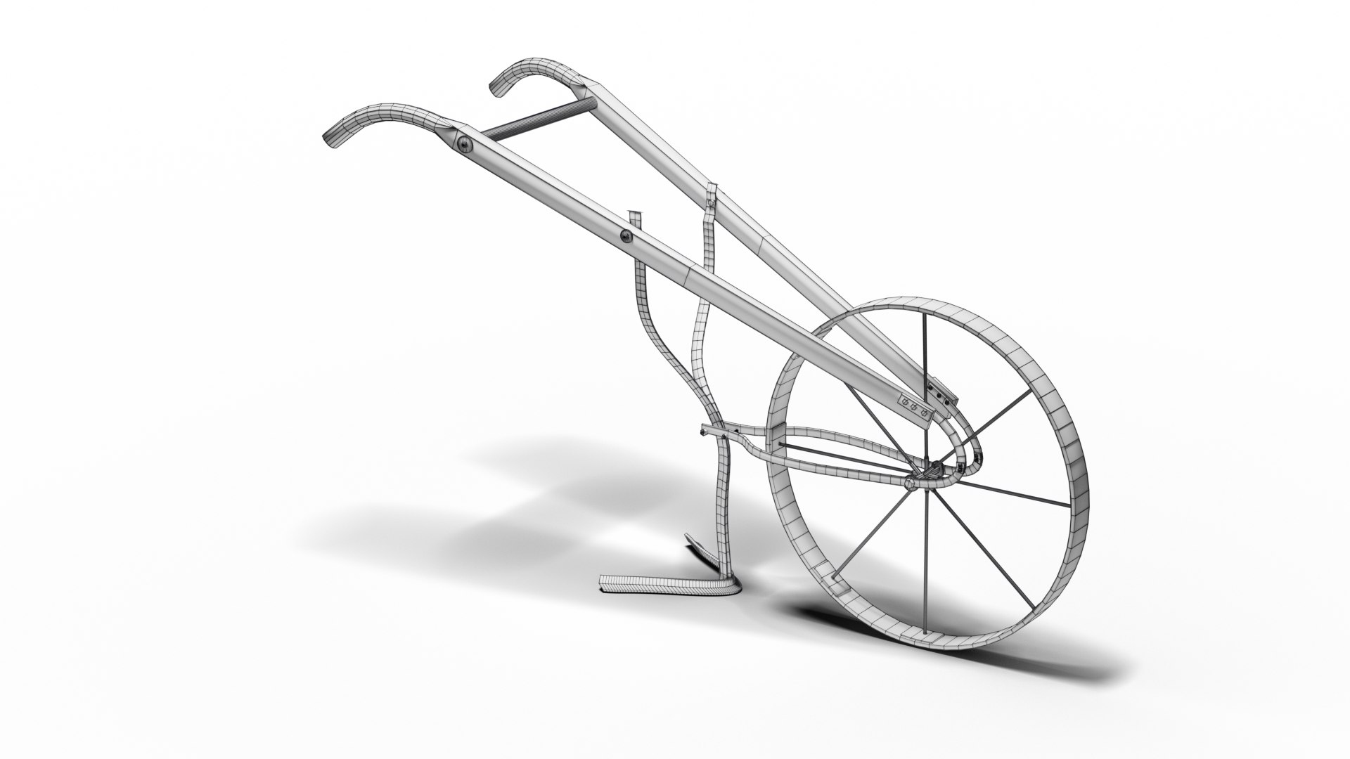 3D Antique Wheel Hoe Model - TurboSquid 1673301