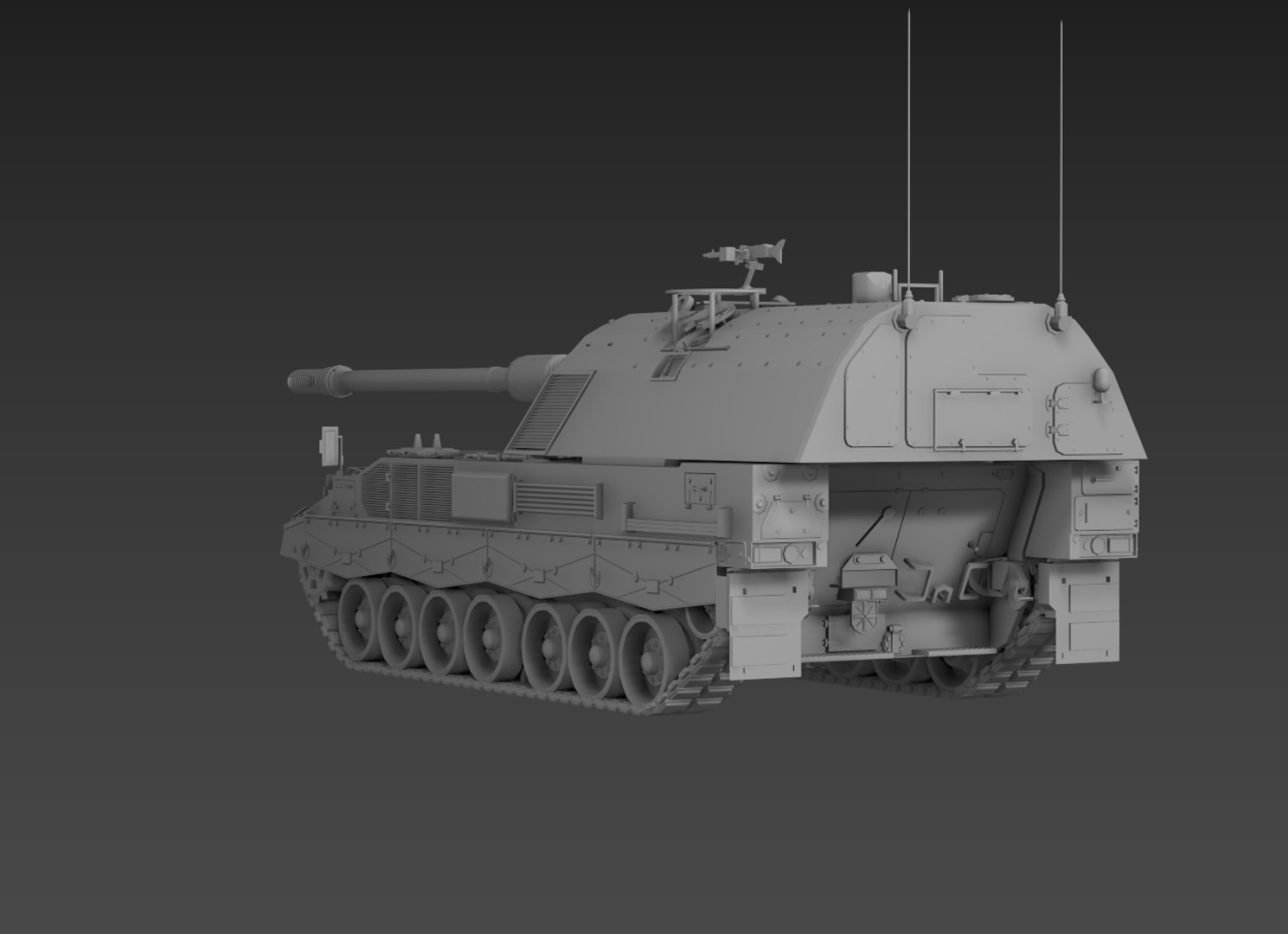 3D pzh2000 german self-propelled howitzer - TurboSquid 2157750