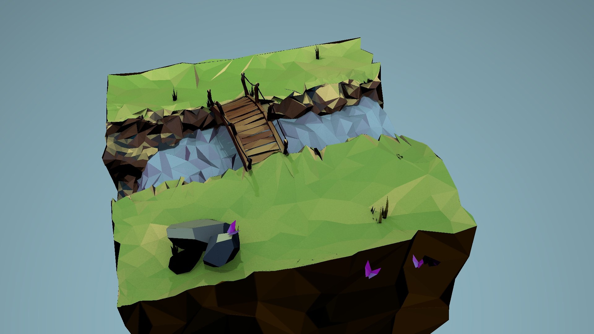 3D Low Poly Island With Atlas Texture Model - TurboSquid 2242919