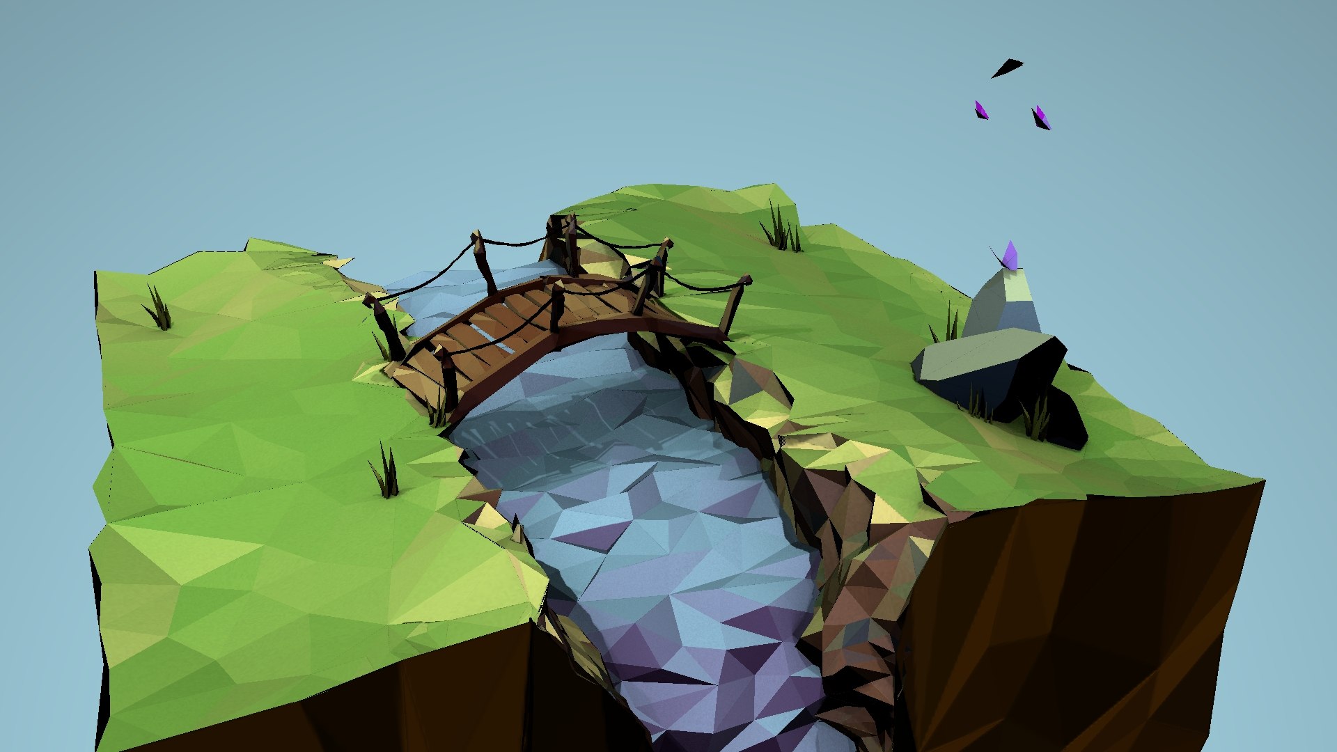 3D Low Poly Island With Atlas Texture Model - TurboSquid 2242919