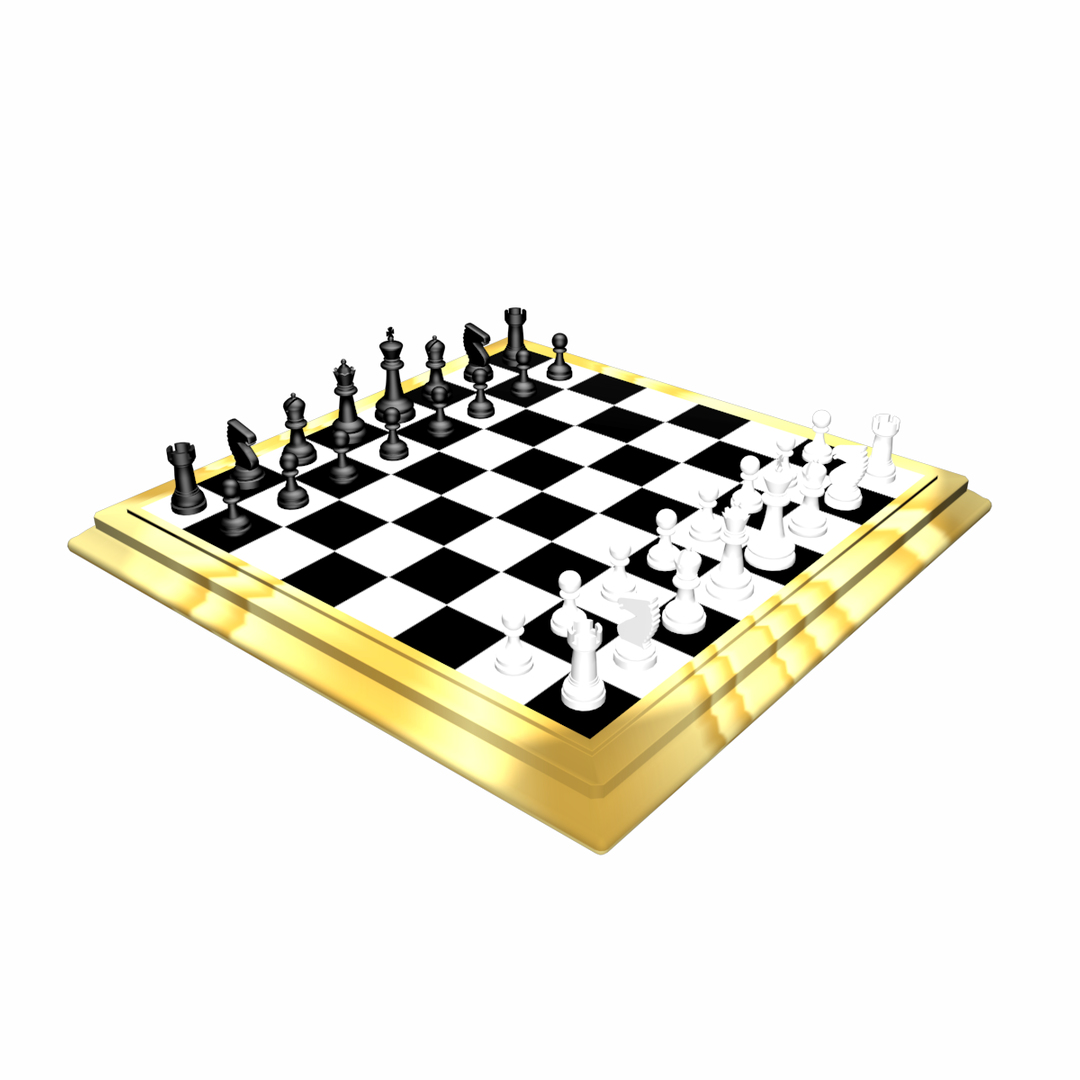 3d Model Chess Set Turbosquid 1302740