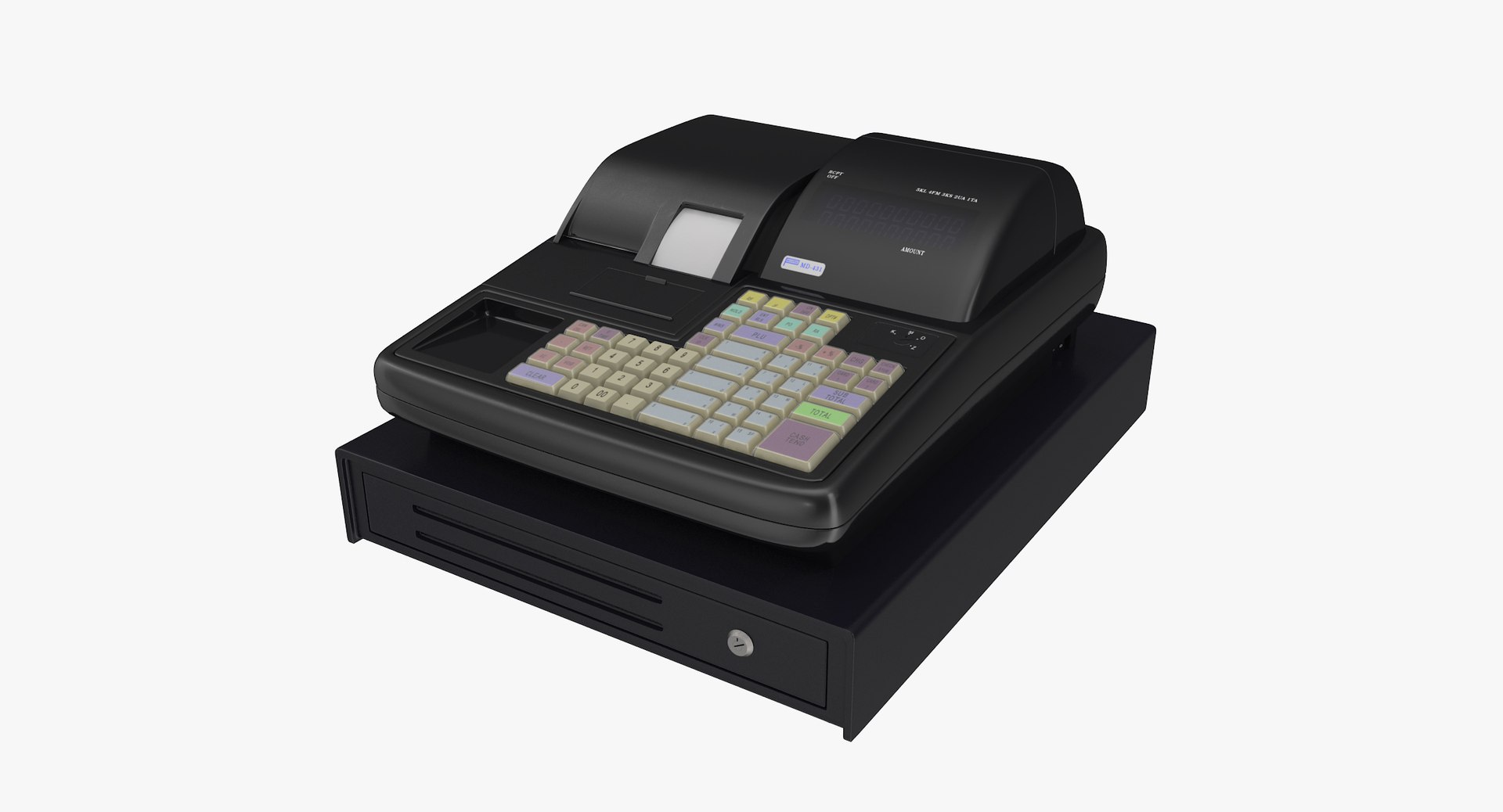 modern cash register 3d max