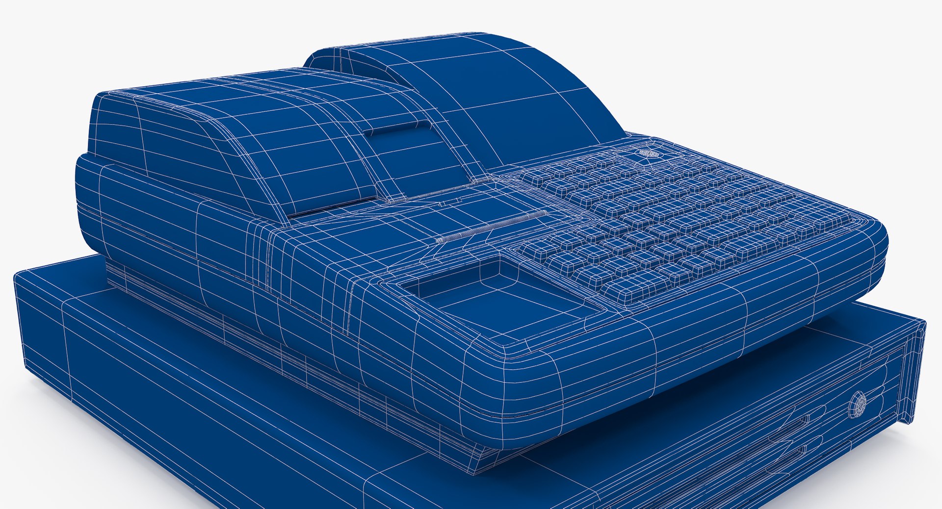 modern cash register 3d max