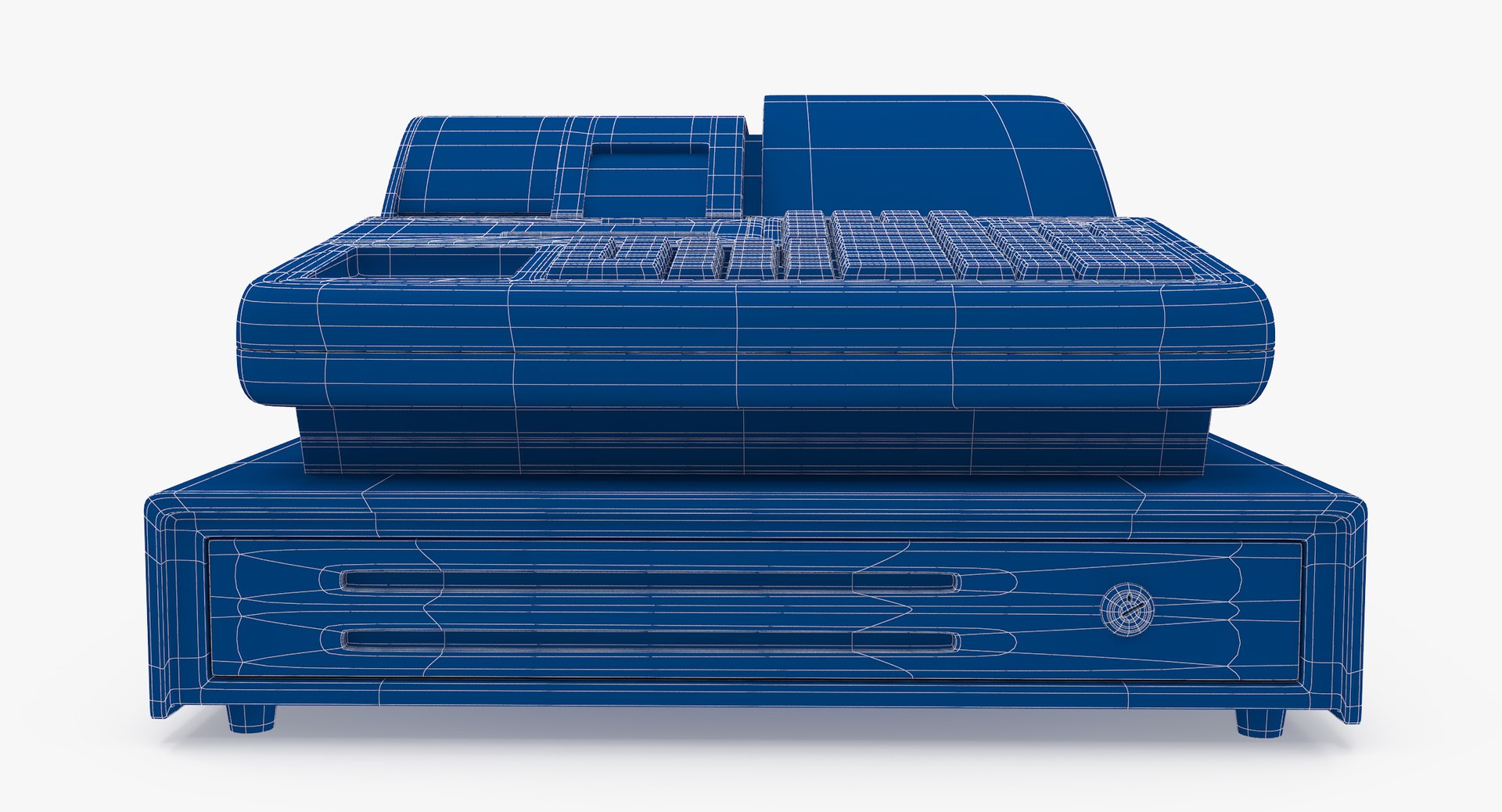 modern cash register 3d max