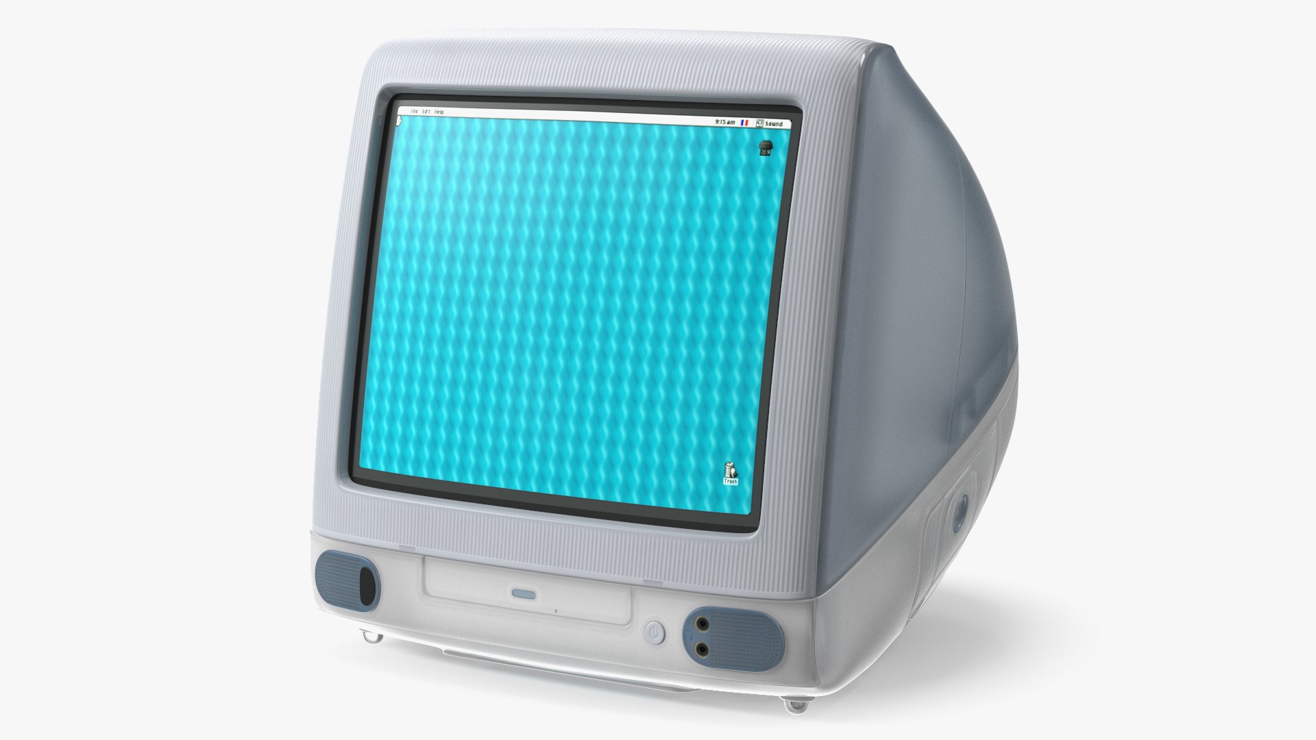 Vintage All-in-One Computer Blue 3D Model - TurboSquid 2382257