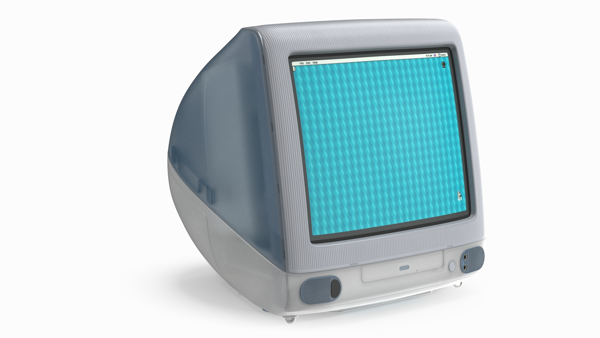 Vintage All-in-One Computer Blue 3D Model - TurboSquid 2382257