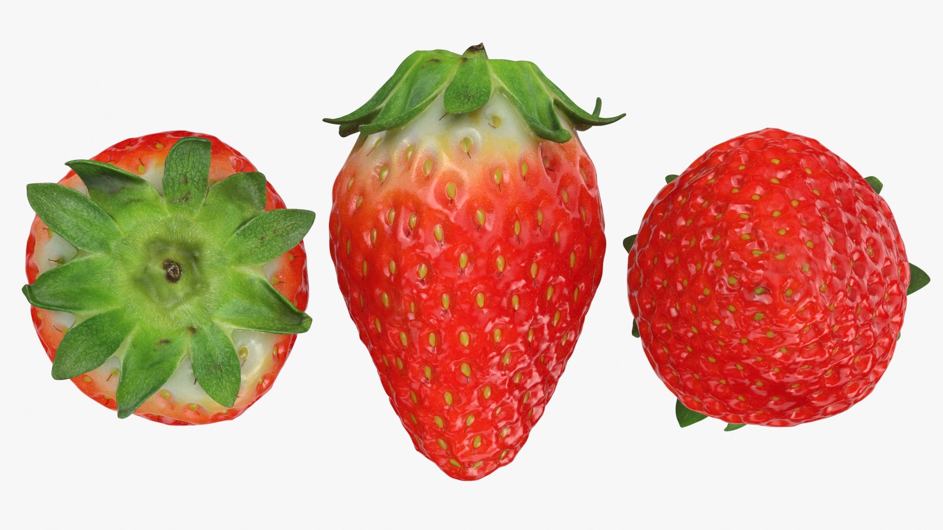 3D Whole Strawberry Collection Model - TurboSquid 2240106