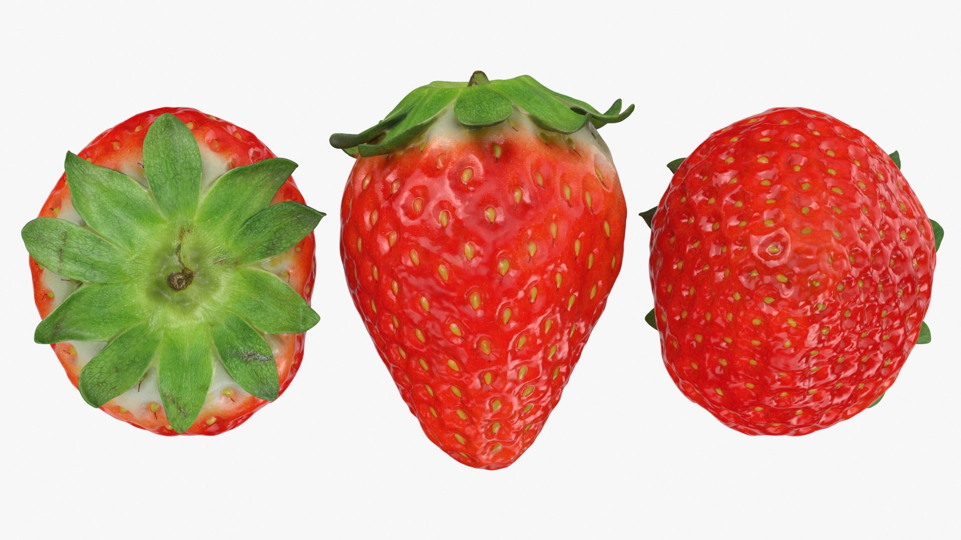 3D Whole Strawberry Collection Model - TurboSquid 2240106