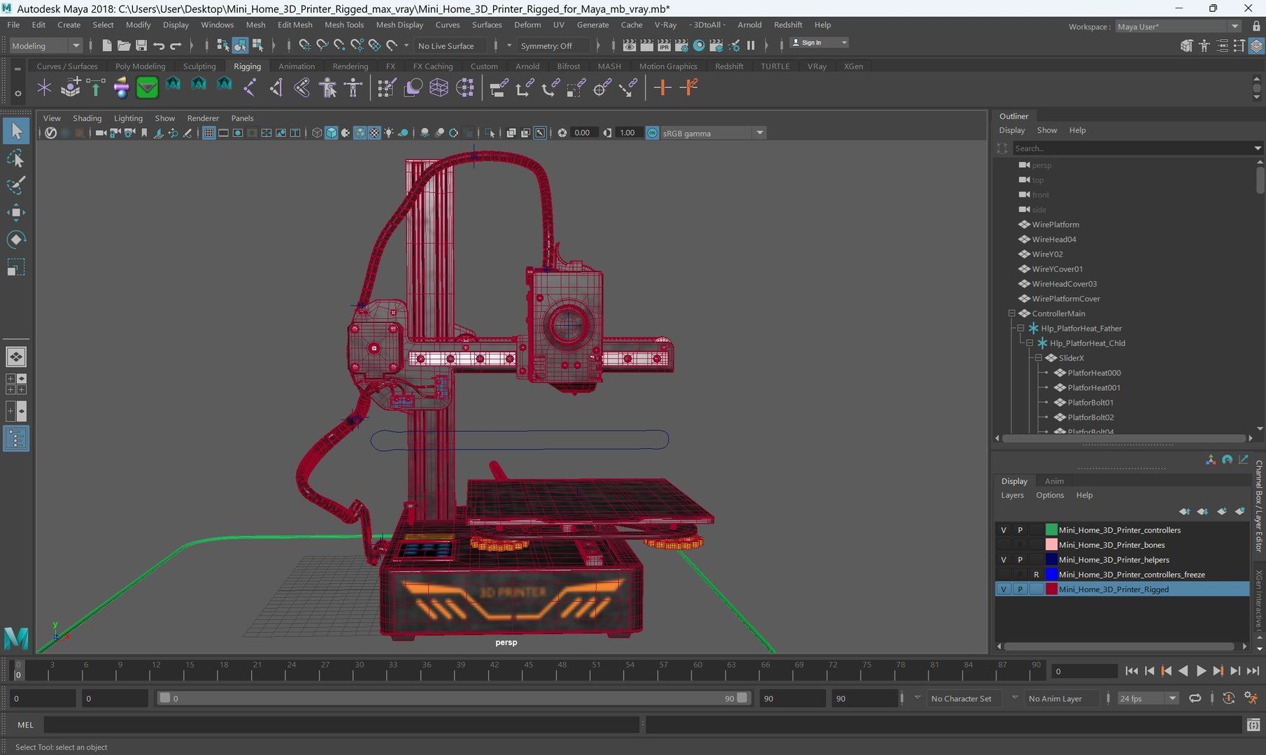 Mini Home 3D Printer Rigged For Maya 3D Model - TurboSquid 2518464