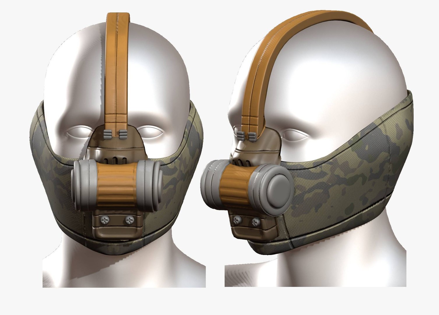 3D gas mask model - TurboSquid 1592833