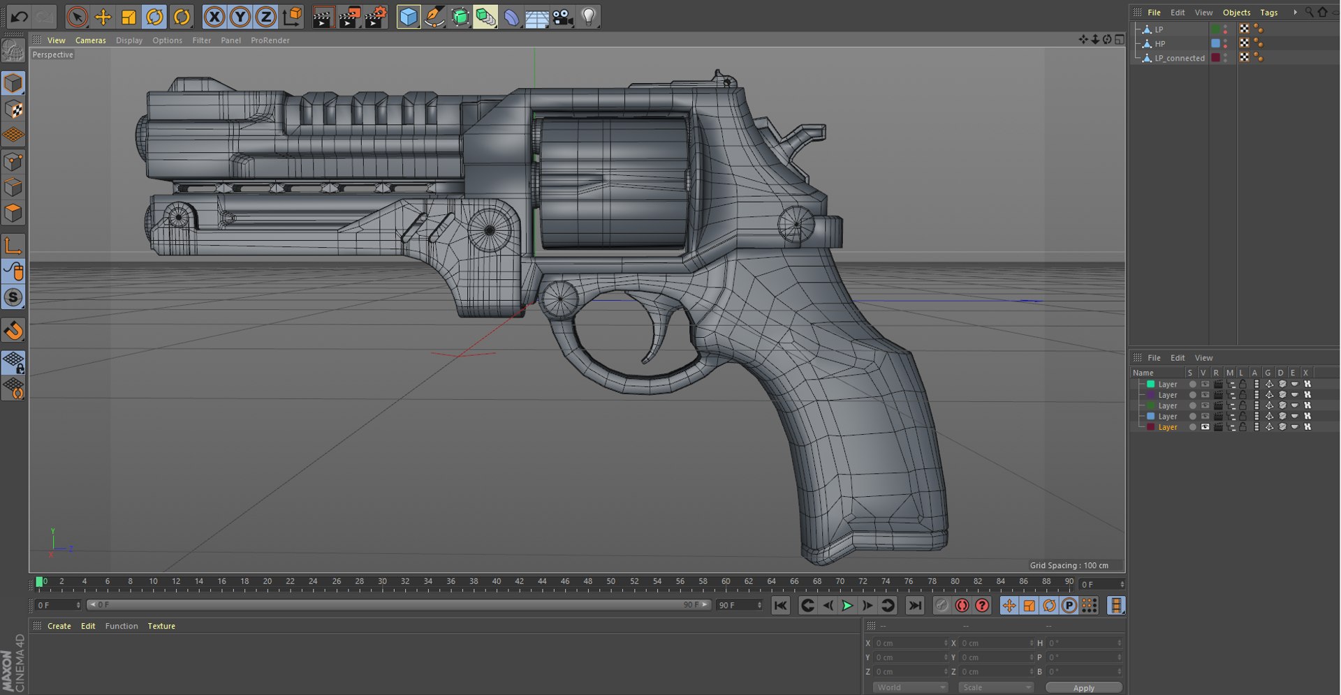 3D futuristic revolver model - TurboSquid 1669151