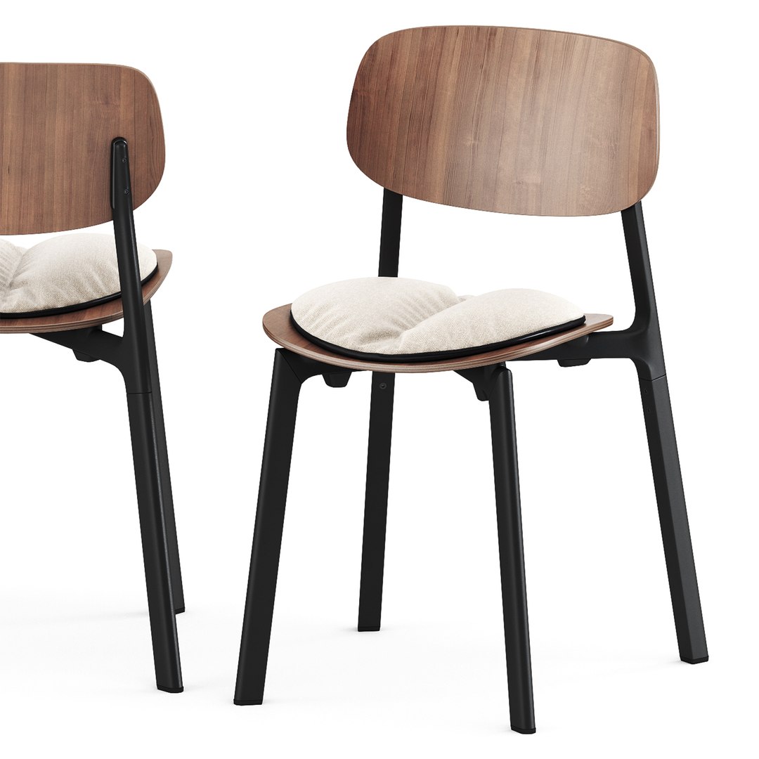 3D Colander Chair Wood And Padded - TurboSquid 1765425