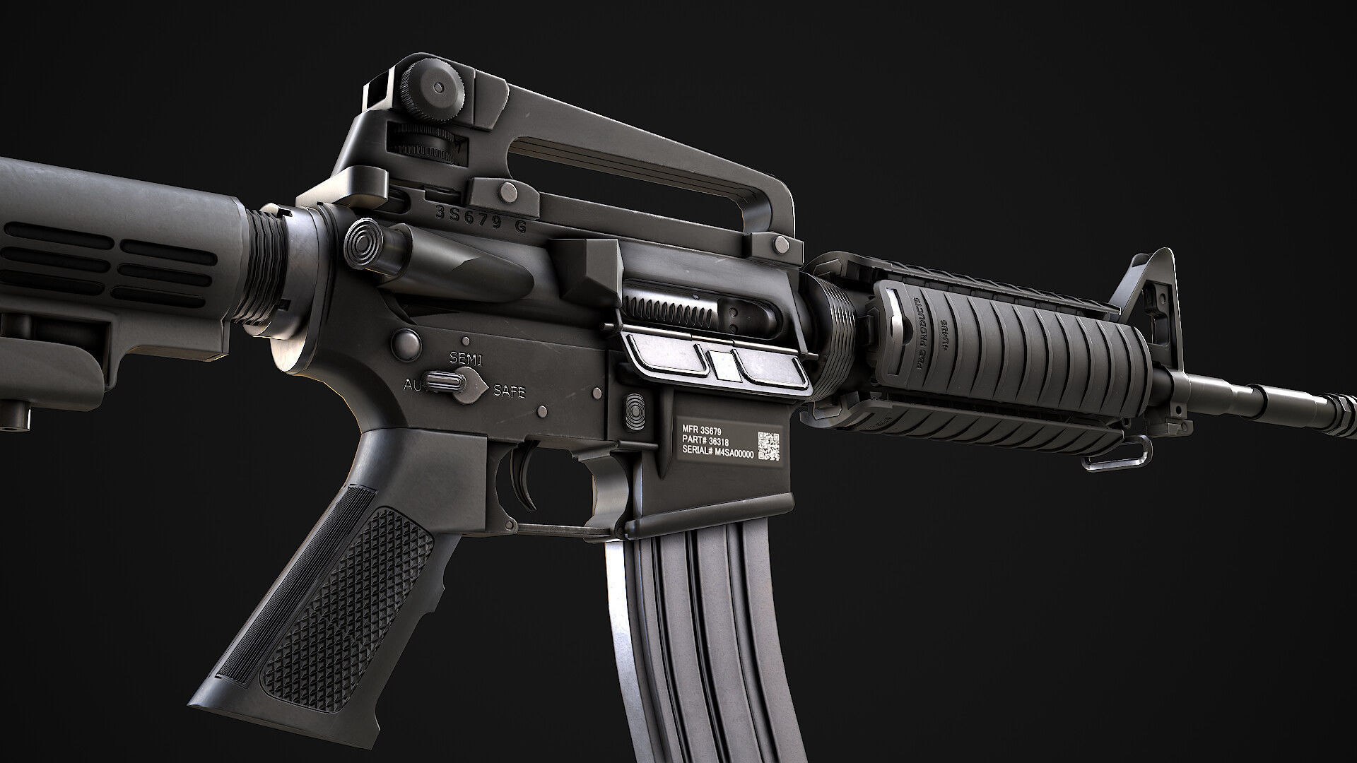 M4A1 AAA Game Ready PBR Low-poly 3D Model 3D - TurboSquid 2278143
