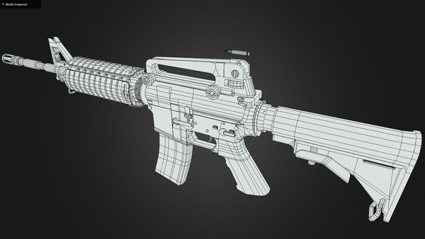 modelo 3d Modelo 3D de baja poli M4A1 AAA Game Ready PBR - TurboSquid ...