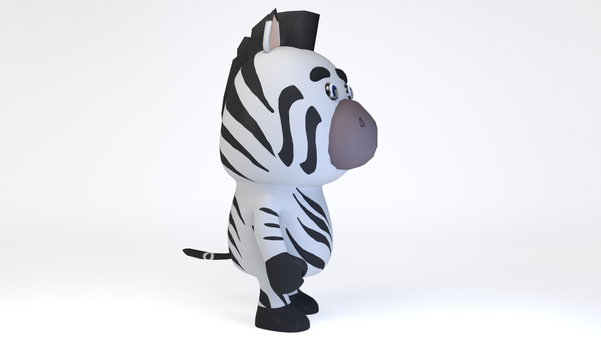 Cartoonish Humanoid Zebra Character 3D Model - TurboSquid 2251585