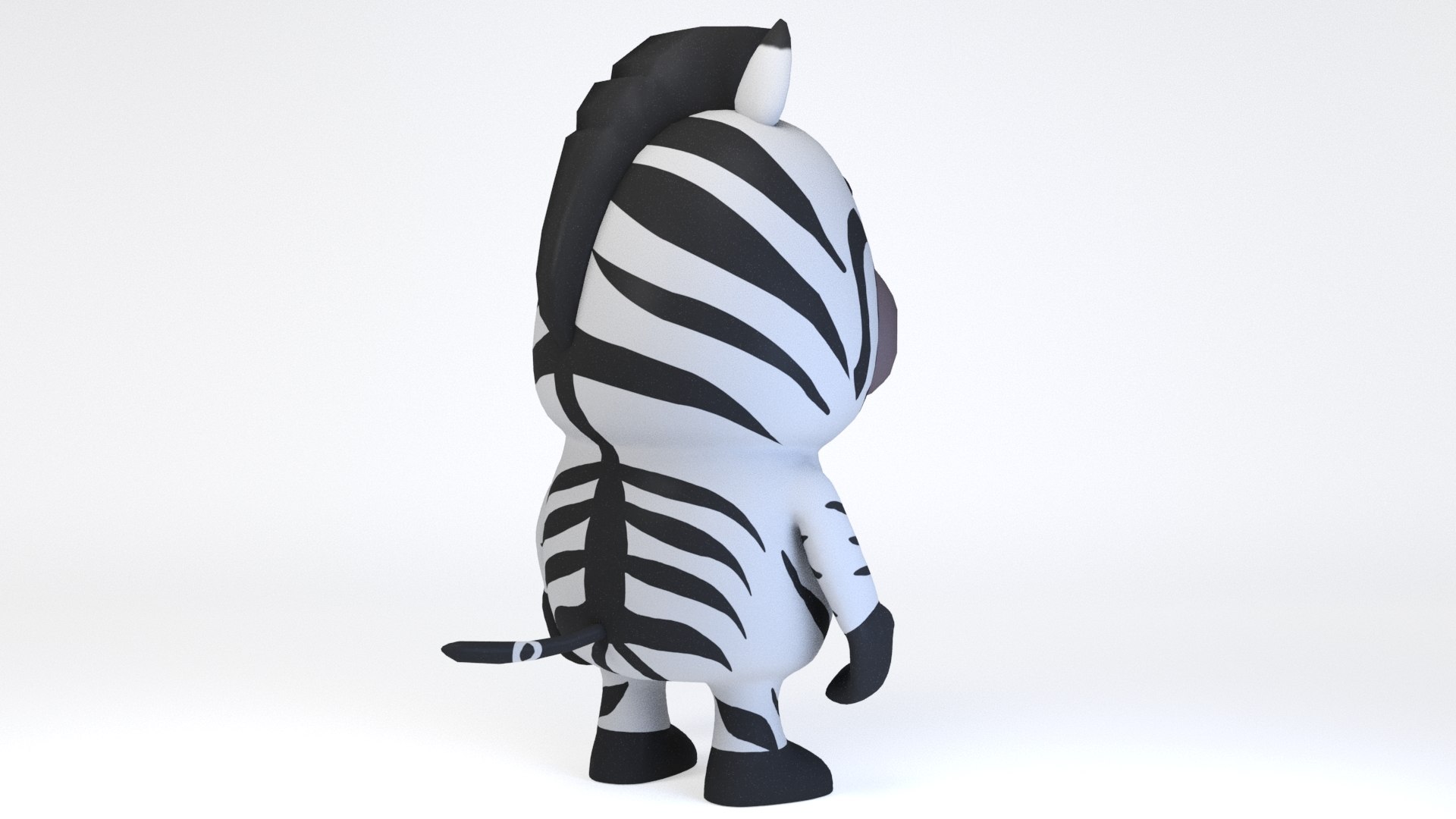 Cartoonish Humanoid Zebra Character 3D Model - TurboSquid 2251585