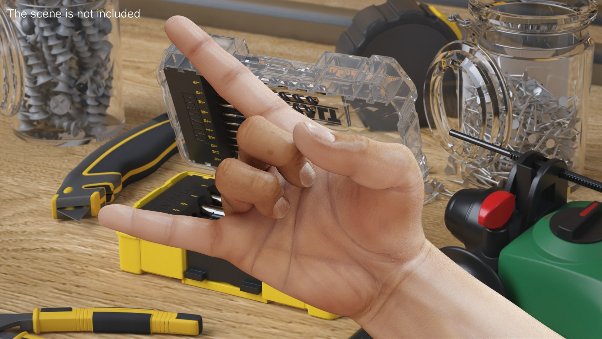 3D Model Tanned Man Hand Heavy Metal Pose - TurboSquid 2195953