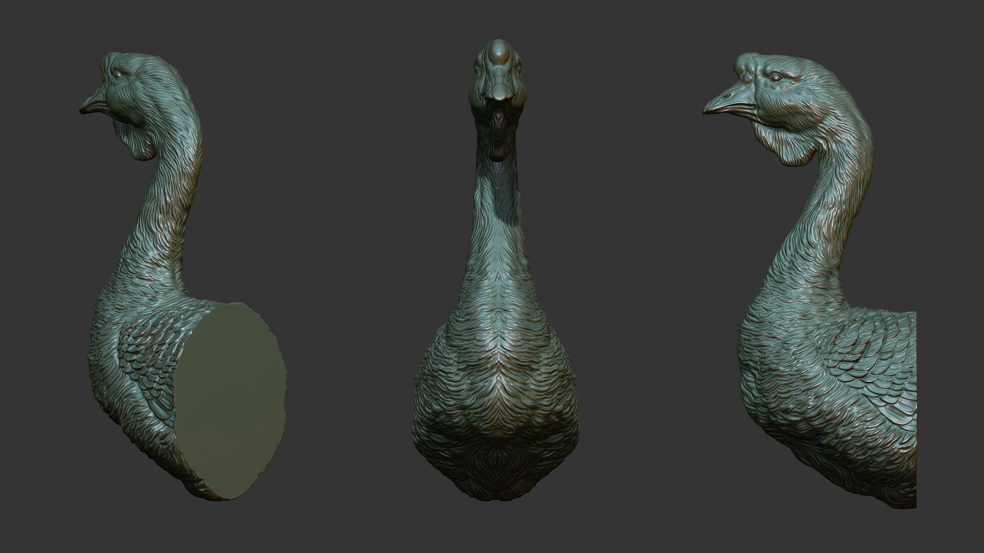 3D Goose Gander bust - TurboSquid 2113187