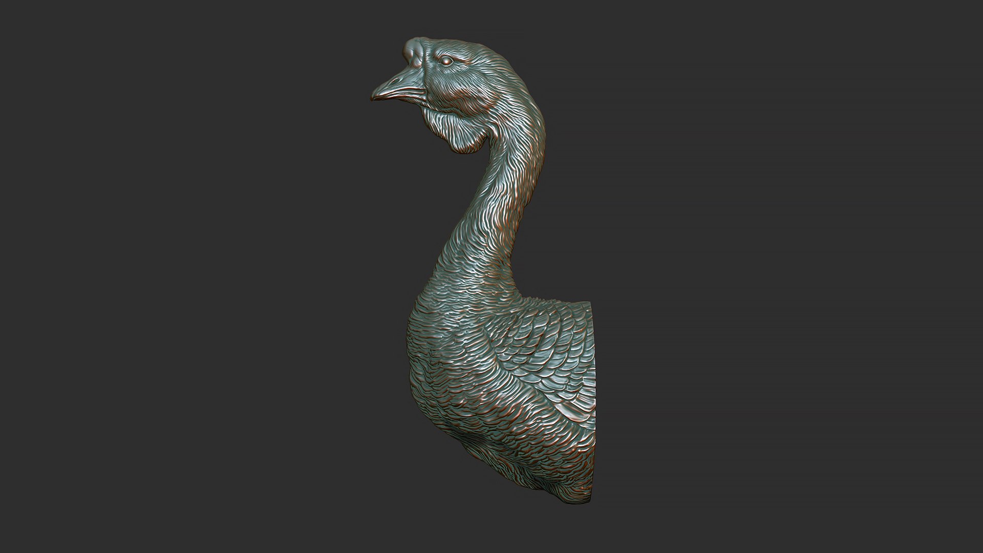 3D Goose Gander bust - TurboSquid 2113187