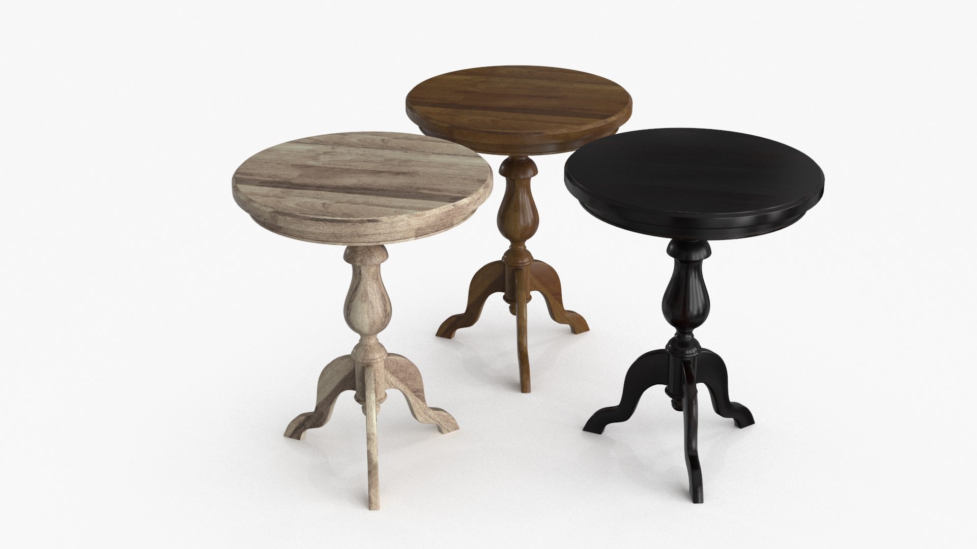Promenade Round End Table 3D Model - TurboSquid 2294002