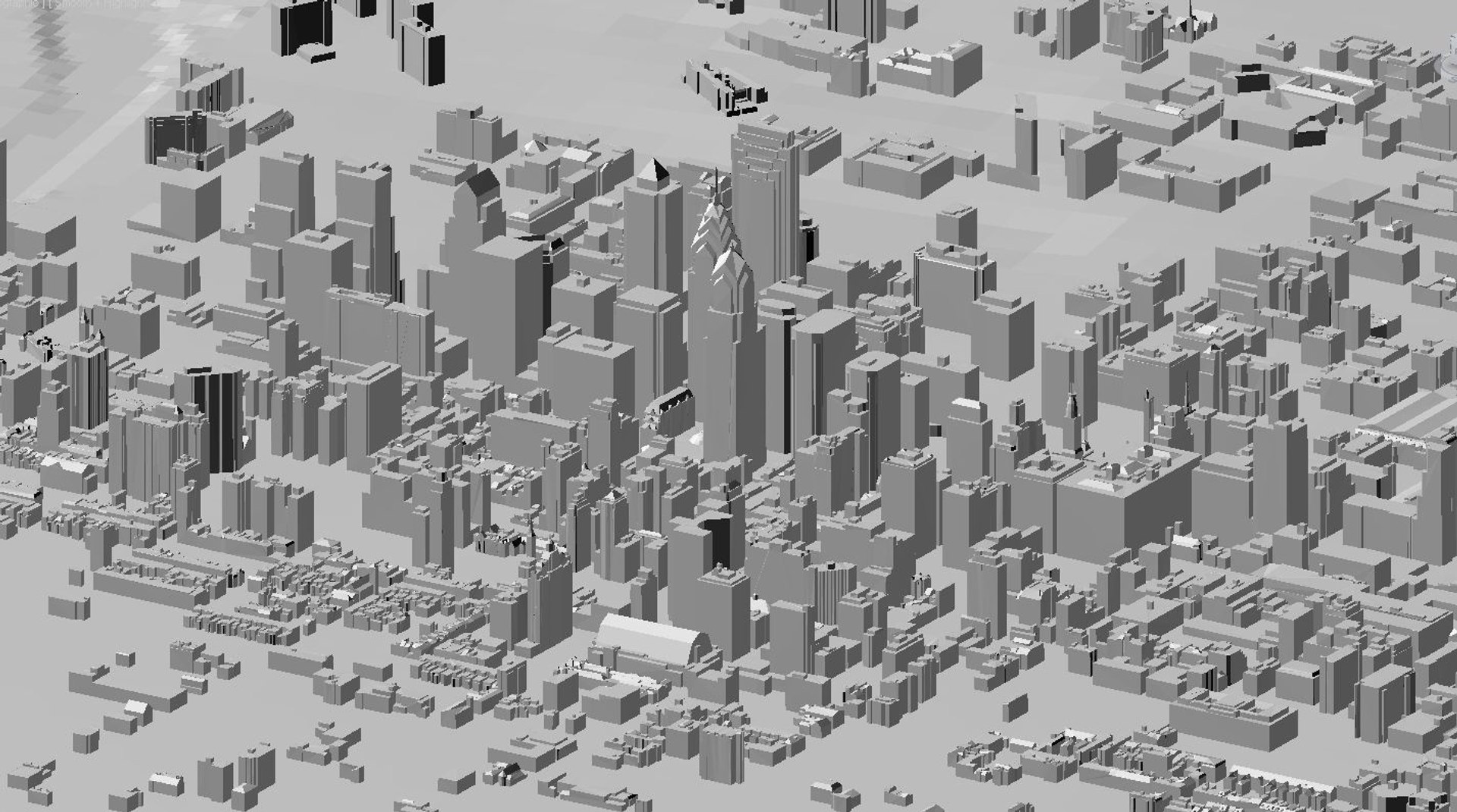 Philadelphia City Skyline Massing 3d Model