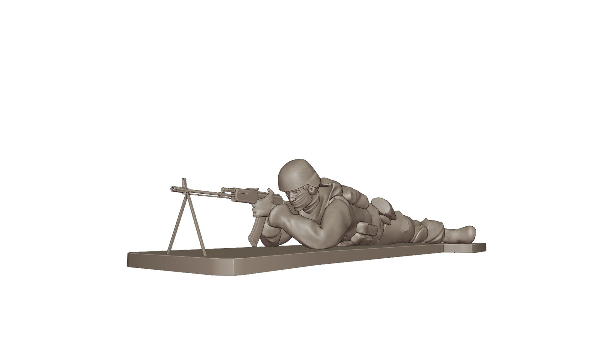 3D Model Set Of Soldiers In Different Poses Machine Gunners ...