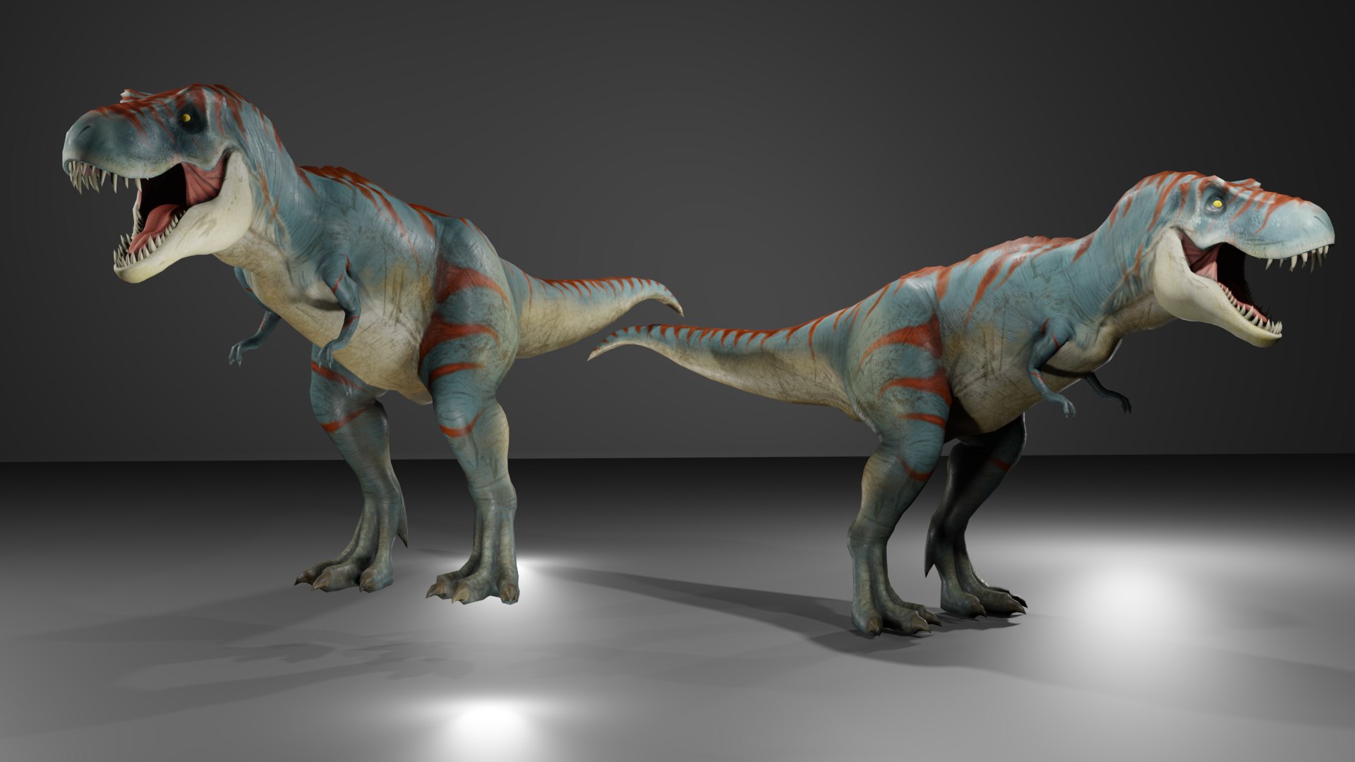 3D Model Rampaging T-Rex Low-poly 3D Model - TurboSquid 2127513