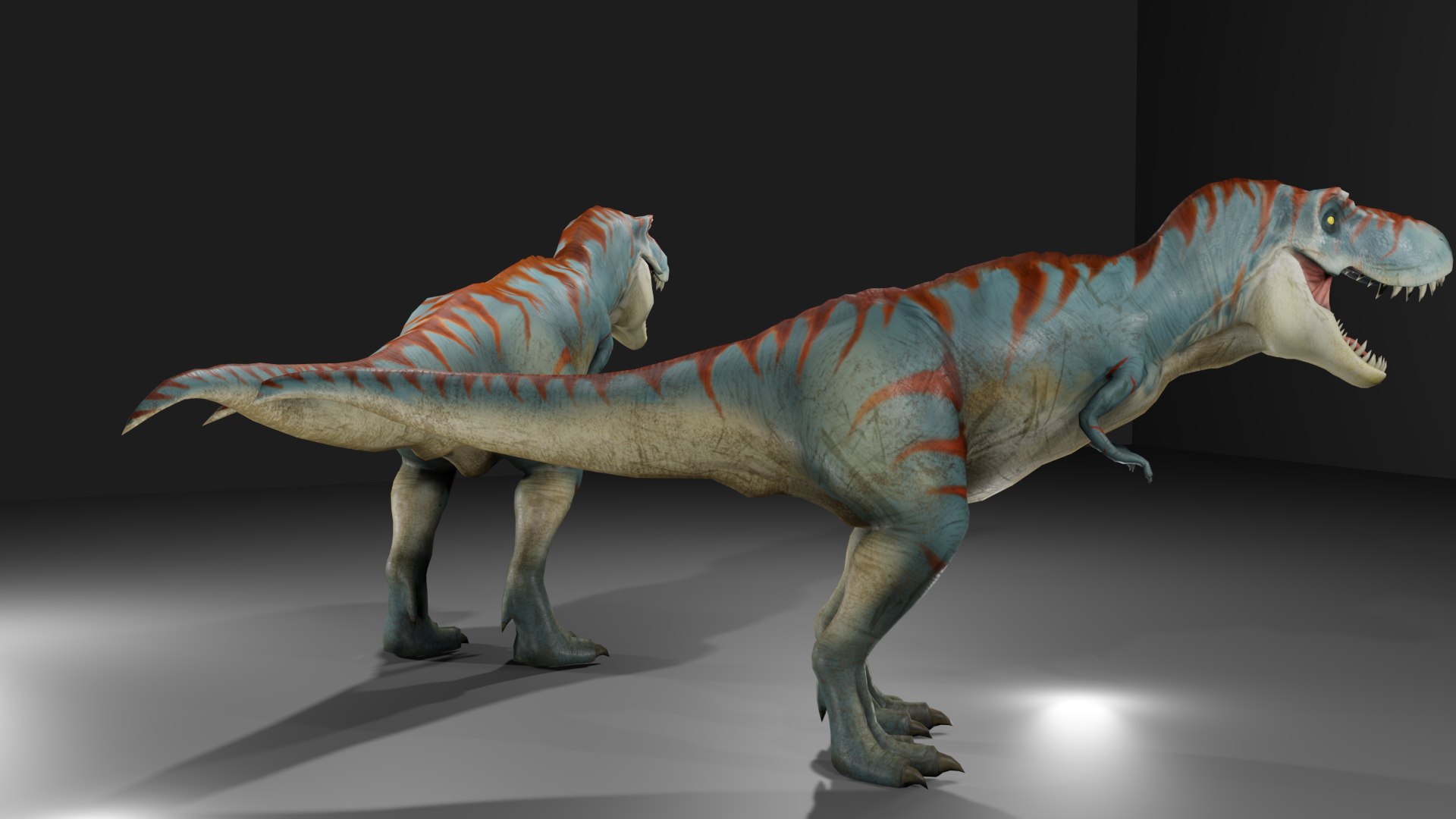 3D Model Rampaging T-Rex Low-poly 3D Model - TurboSquid 2127513