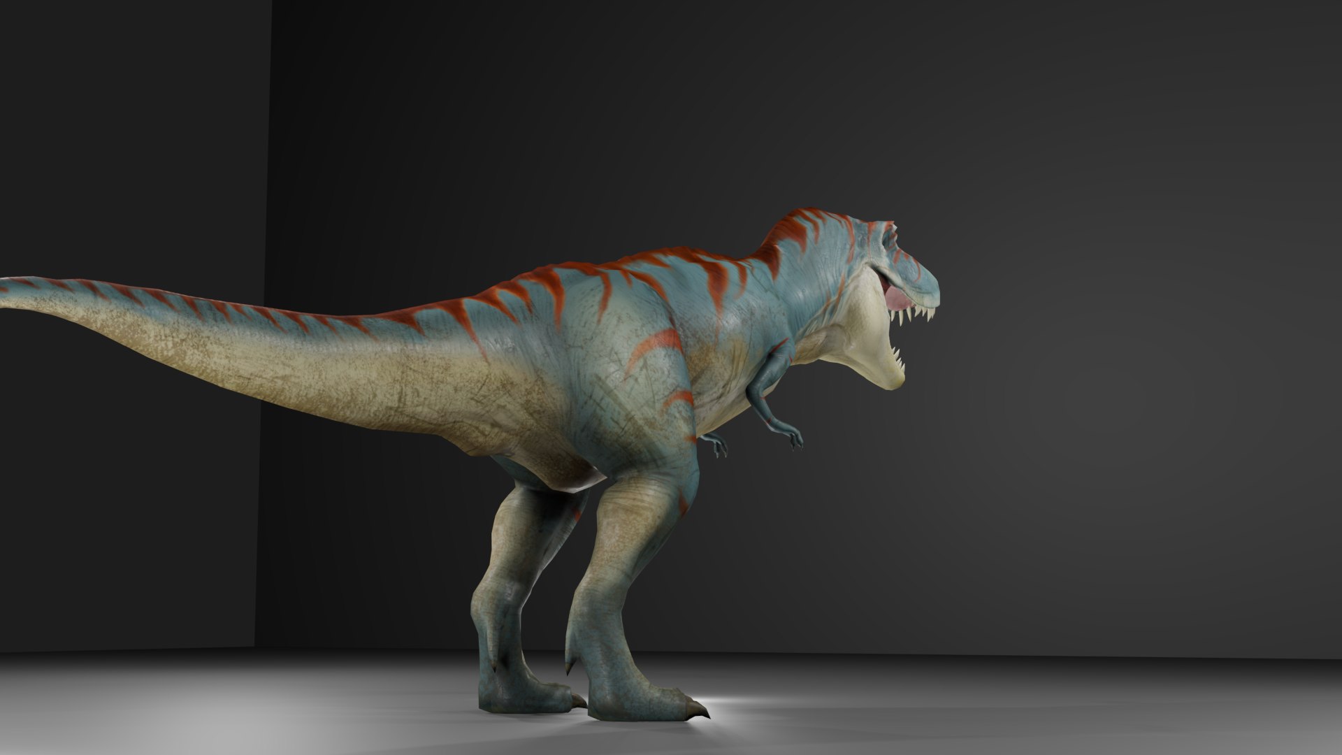 3D Model Rampaging T-Rex Low-poly 3D Model - TurboSquid 2127513