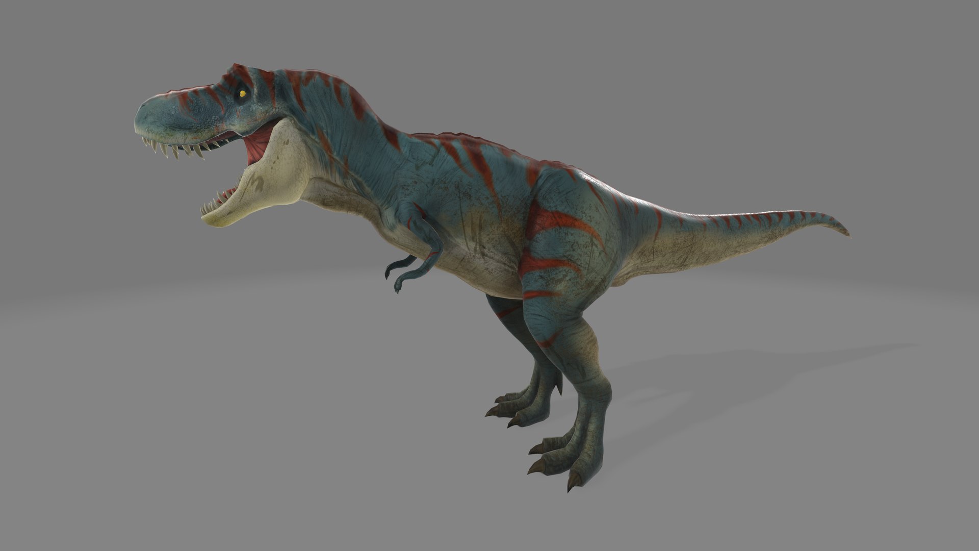 3D Model Rampaging T-Rex Low-poly 3D Model - TurboSquid 2127513