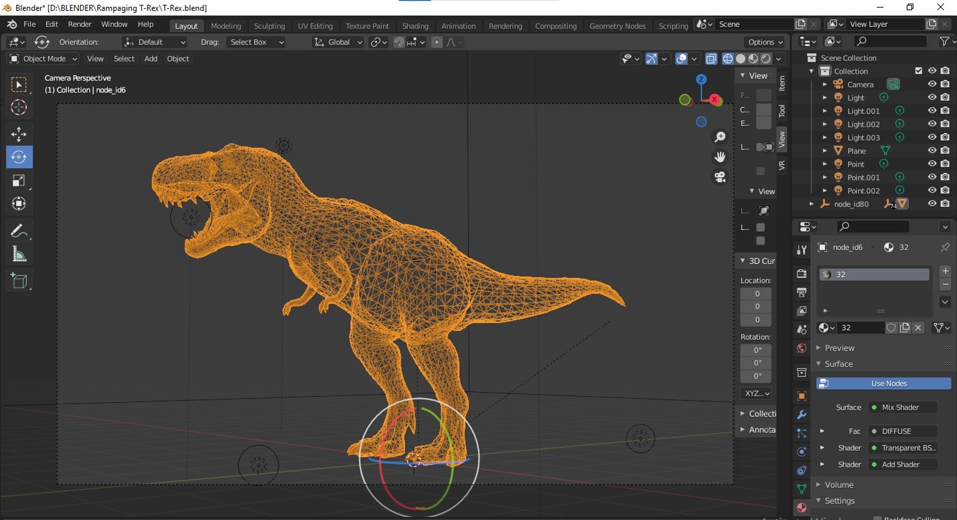 3D Model Rampaging T-Rex Low-poly 3D Model - TurboSquid 2127513