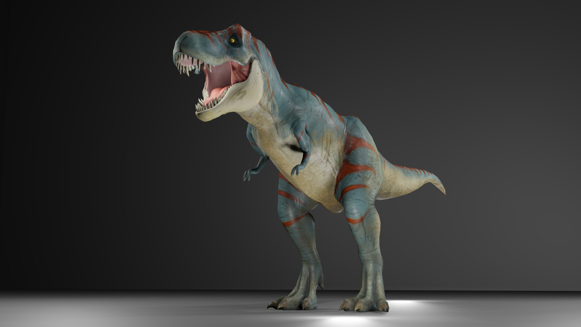3D Model Rampaging T-Rex Low-poly 3D Model - TurboSquid 2127513