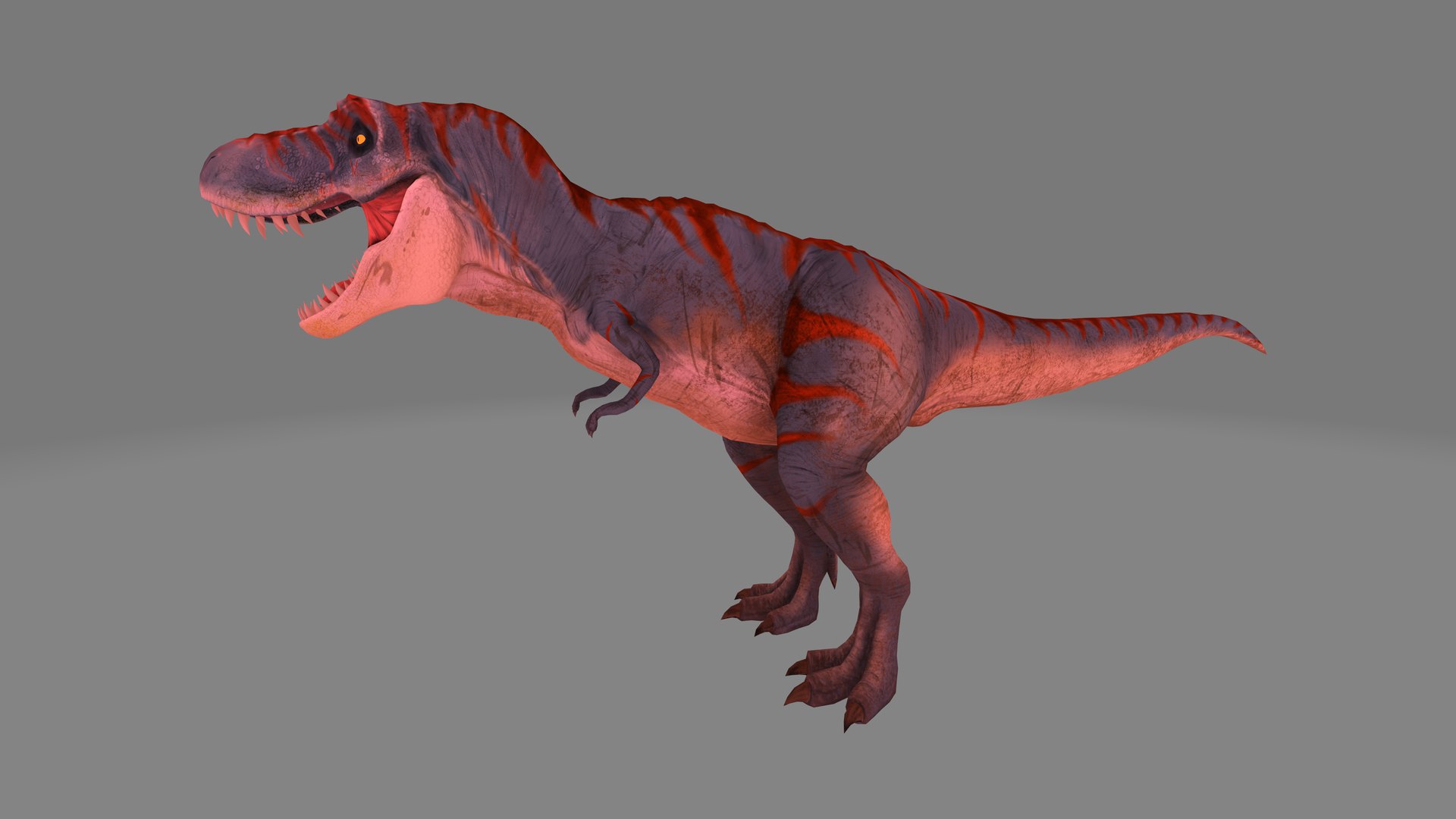 3D Model Rampaging T-Rex Low-poly 3D Model - TurboSquid 2127513