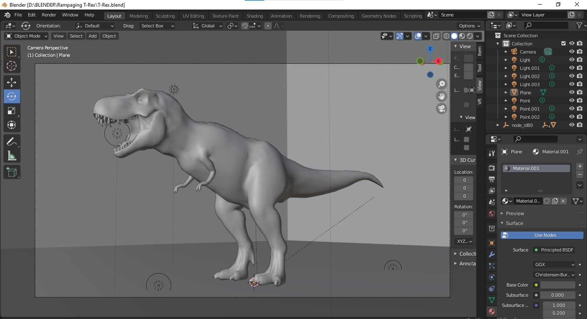 3D Model Rampaging T-Rex Low-poly 3D Model - TurboSquid 2127513