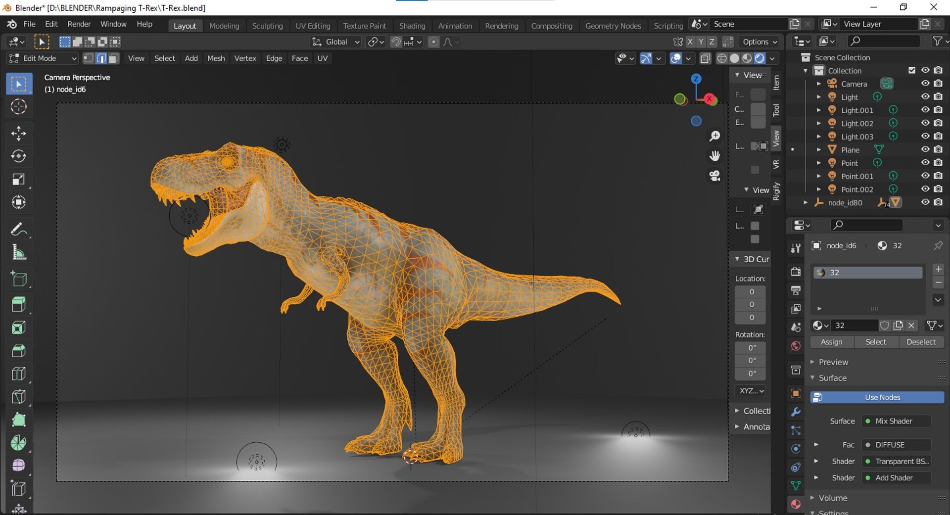 3D Model Rampaging T-Rex Low-poly 3D Model - TurboSquid 2127513