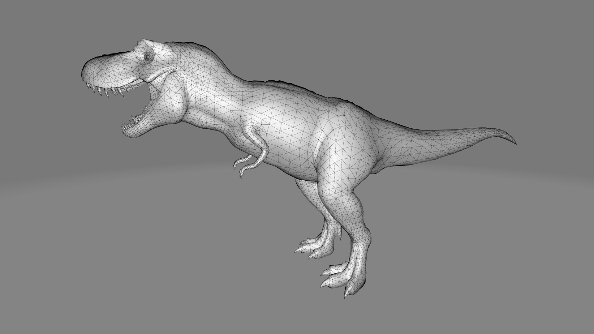 3D Model Rampaging T-Rex Low-poly 3D Model - TurboSquid 2127513