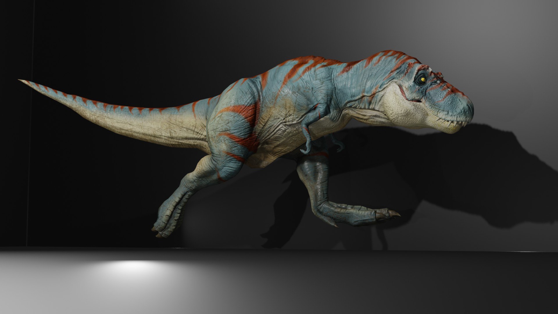 3D Model Rampaging T-Rex Low-poly 3D Model - TurboSquid 2127513